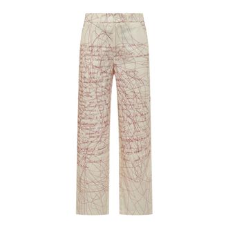 KidSuper Studios Homme, Pantalons, Beige, Taille: L Manuscript Trouser