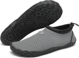 Mishansha Chaussures de Plage Homme Femme Chaussures deau Antidérapantes Séchage Rapide Chaussures de Aquatiques, Gris 38 EU