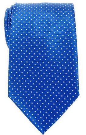 Retreez Cravate moderne en microfibre tiss&eacute;e pour homme Motif &agrave; pois fins - Bleu - Taille Unique