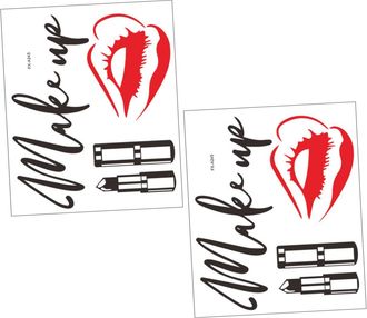 Angoily Lippenstift-wandaufkleber 2er-pack Selbstklebende Entfernbare Vinyl-aufkleber F&uuml;r Die Wohnzimmerdekoration