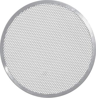 Paderno Paderno 41727-36 Netze Pizza für Pizza und Flammkuchen, Grillrost Pizzamessern, Spülmaschinenfest, Aluminium, 36 cm, Silber / Schwarz