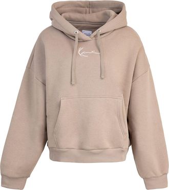 Karl Kani Small Signature Oversize Women Hoody Kapuzenpullover (DE/NL/SE/PL, Alphanumerisch, XS, Regular, Regular, Brown)