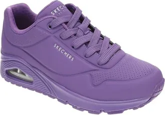 Skechers Uno Stand on Air Baskets pour Femme, Purple Durabuck/Mesh, 38.5 EU