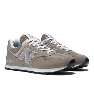 New Balance Sneaker NEW BALANCE ML574 Core, Damen, Gr. 40,5, grau (stein, grau), Leder, Textil, Schuhe Sneaker, Topseller