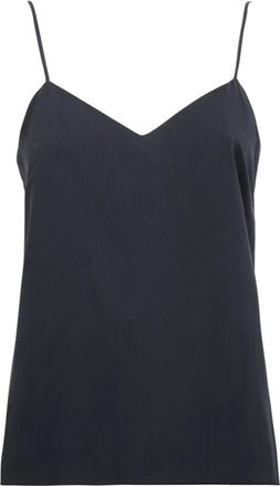 Max Mara Femme, Tops, Bleu, Taille: 42 FR Top en toile de soie