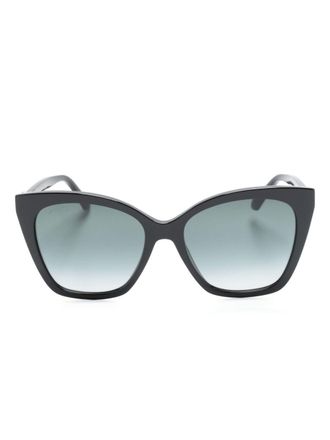 Jimmy Choo Eyewear lunettes de soleil Ruag à monture papillon - Noir