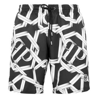 Philipp Plein Homme, Maillots de bain, Noir, Taille: M Jogging Shorts PP Chains