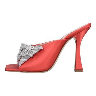 Casadei Mules aus Satin und Strass - - Shoes - Damen - Rot - 37 EU