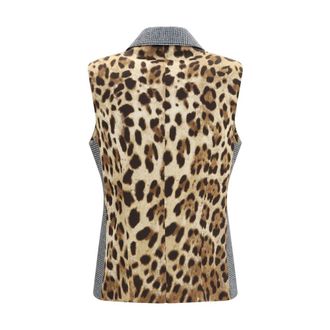 Dolce & Gabbana Womens Gray Wool Oves Aries Waistcoat Clothing