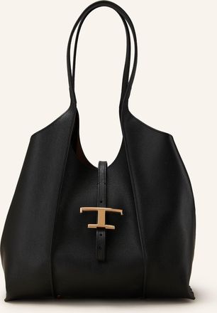 Tod's Tods Shopper T Timeless Medium Mit Pouch schwarz