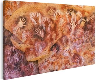 Islandburner Bild auf Leinwand H&auml;nde an der H&ouml;hlenwand Steinzeit Kunstwerk Bilder Wandbilder Poster