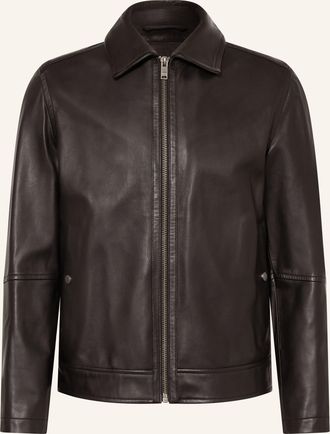 HUGO BOSS Lederjacke Jogear schwarz