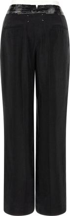 Maison Margiela Taped Cupro Trousers - Black