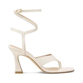 Stuart Weitzman Femme, Chaussures, Beige, Taille: 37 1/2 EU Vinnie Wrap Thong 85