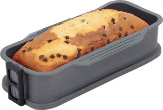 Jata HMOL1324 Backform aus Silikon, Brotform, abnehmbar, Glasboden, antihaftbeschichtet, flexibel, f&uuml;r Backofen, Gefrierschrank und Sp&uuml;lmaschine, BPA-frei,