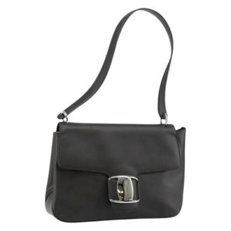 Ferragamo Sac bandouli&egrave;re en cuir Pre-owned - Femme - Pre-owned - Noir - Taille: ONE Size