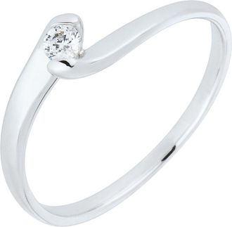 Edenly Solitärring Kostbarer Kokon - Ewige Leidenschaft - Weißgold - Diamant 0.08 Karat - 18 Karat