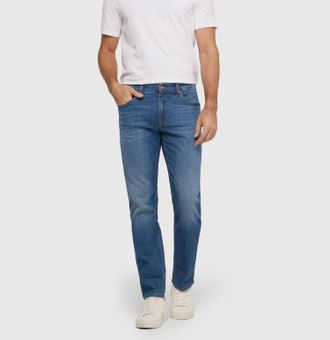 MAC Broeken Slim-fit-Jeans MAC Arne, Herren, Gr. 36, L&auml;nge 34, blau (authentic mid blau used), Denim/Jeans, Obermaterial: 98% Baumwolle, 2% Elasthan, unifarben, s