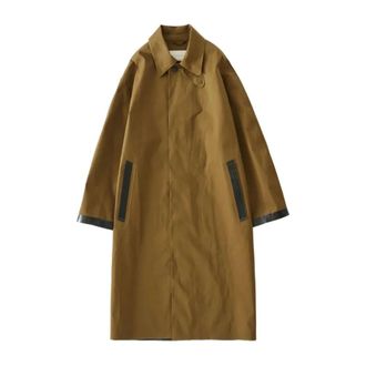 STUDIO NICHOLSON Homme, Manteaux, Vert, Taille: XS Trench-coat en m&eacute;lange de coton