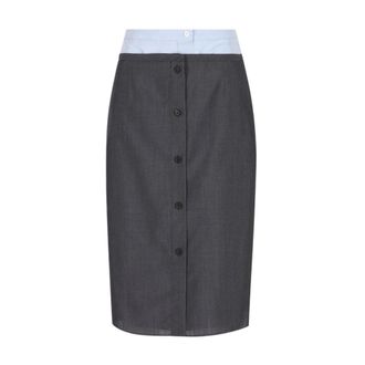 Prada Midi Skirts - - Skirts - Damen - Grau - XS