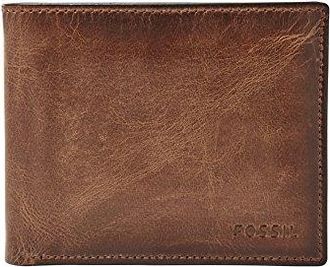 Fossil Portemonnaie pour homme Derrick, cuir Bifold brun 11.43 cm L x 1.9 cm W x 8.89 cm H ML3771200