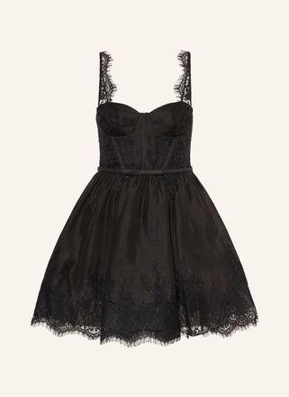 Zimmermann Cocktailkleid Valiant Mit Leinen Und Seide schwarz