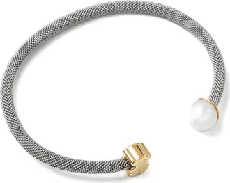 Tous bracelet serti de perles en or 18ct - Argent