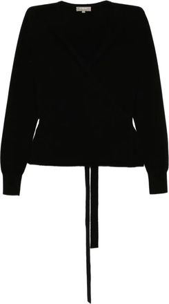 N.Peal cardigan Arabella à design cache-coeur - Noir