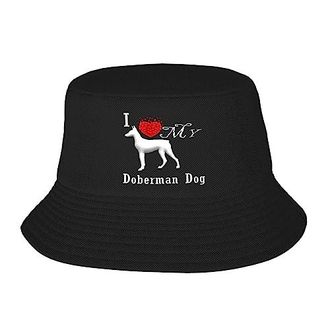 Generic Chapeau De Seau Unisexe Jaime Mon Chien Doberman Dr&ocirc;le Seau Chapeau Respirant &Eacute;t&eacute; Bonnet Soleil, pour De P&ecirc;che, La Randonn&eacute;e, Sports, 56-58cm