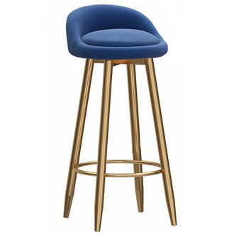 Generic Samt-Barhocker, 66/76 cm hoch, f&uuml;r ESS- und K&uuml;chentheken, Schwarze Metallbeine und Fu&szlig;st&uuml;tze, Tresenhocker f&uuml;r K&uuml;cheninseln, Caf&eacute;s, Kneipen, Bars, bis