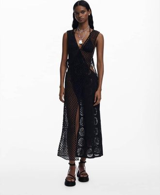 Desigual Robe au crochet - Noir