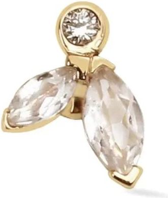 Lark & Berry 14kt Veto Gelbgoldohrring mit Diamanten und Saphir