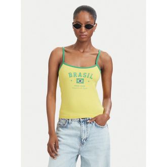Guess Top W6YP20 K4202 Gelb Slim Fit