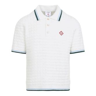 Casablanca Gepolsterter Kurzarm-Poloshirt - - Tops - Herren - Wei&szlig; - XL