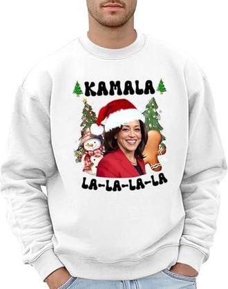 Generic Pull de Noël pour homme, sweat-shirt de Noël à manches longues, pull de Noël Ugly avec impression 3D confortable Noël décontracté pull dhiver de Noël,