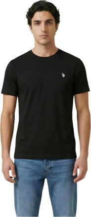 U.S.Polo Association U.s. Polo Assn., Homme, Tops, Noir, Taille: 2XL T-Shirt en coton &agrave; manches courtes et col rond