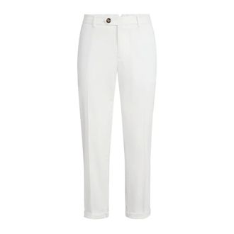 Brunello Cucinelli Homme, Pantalons, Blanc, Taille: L Pantalon Gabardine Confort