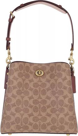 Coach Beuteltaschen - Coated Canvas Signature Willow Bucket Bag 21 - Gr. unisize - in Beige - für Damen