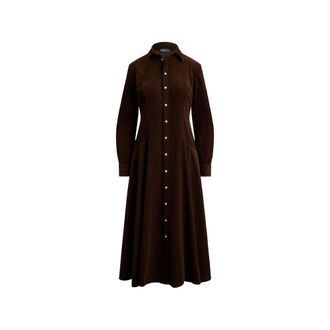 Ralph Lauren Tyler Corduroy Shirt Midi Dress