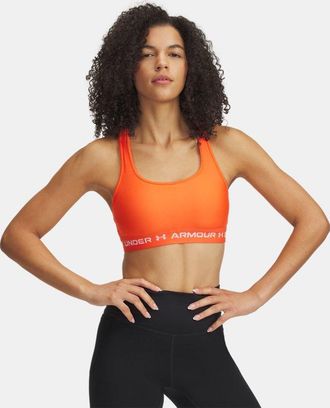 Under Armour Armour Mid Crossback Sport-BH für Damen Fire / Weiß XS