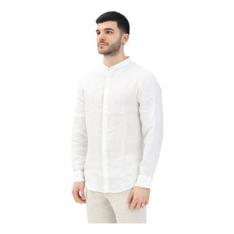 A|X Armani Exchange Homme, Chemises, Blanc, Taille: 2XL Chemise blanche en lin &agrave; manches longues