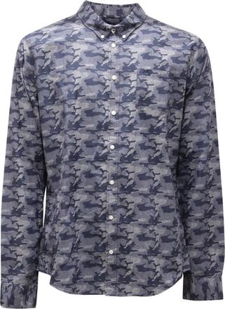 Sun 68 Homme, Chemises, Bleu, Taille: XL Sh029 07 Shirt Camouflage