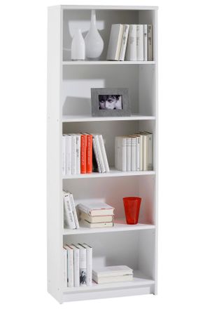 Livetastic Regal, Wei&szlig;, Holzwerkstoff, 4 F&auml;cher, 60x172x28 cm, Beim&ouml;bel erh&auml;ltlich, in verschiedenen Gr&ouml;&szlig;en erh&auml;ltlich, Wohnzimmer, Regale, B&uuml;cherregale