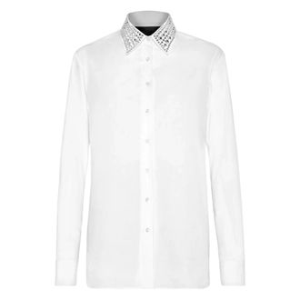 Philipp Plein Regular Crystal Hemd - - Blouses & Shirts - Damen - Wei&szlig; - S