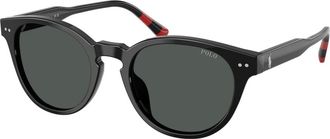 Polo Ralph Lauren Homme, Accessoires, Noir, Taille: 52 MM Round Lunettes de soleil