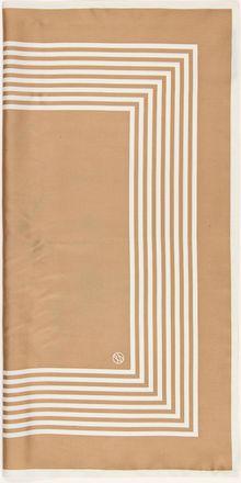 lescarf Lescarf Seidentuch braun