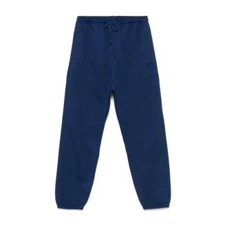 Yohji Yamamoto Dunkelblaue Logo Print Sweatpants - - Trousers - Herren - Blau - M