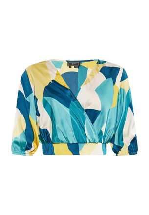 Faina Bluse Damen Blau Mehrfarbig