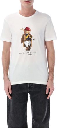 Polo Ralph Lauren Homme, Tops, Blanc, Taille: XL Bear S/S TEE