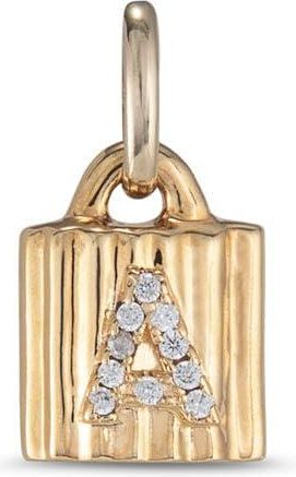 Uno De 50 UNO de 50 Anhänger, Anhängerschloss, vergoldet mit 18-karätigem Gold, Topas-Buchstabe, Alphabet, handgefertigter Schmuck, hergestellt in Spanien, Einh